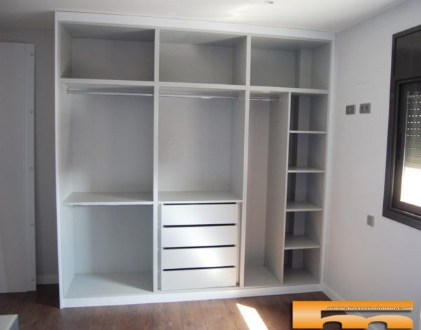 Vestidor En Melamina Blanca El Arte Muebles